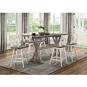 Homelegance Amsonia 72" x 30.5" Counter Height Table, Gray