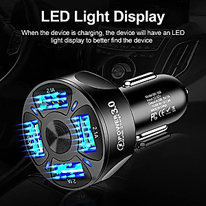 4 in 1 3.1A QC 3.0 Adapter Wireless Bluetooth Car FM Transmitter Receiver - 4 in 1 Charging Port Support Bluetooth Music & Bluetooth Call Handsfree Car Adapter