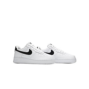 NIKE Womens Low-Top Sneakers Basketball Shoe, White Black, 8.5