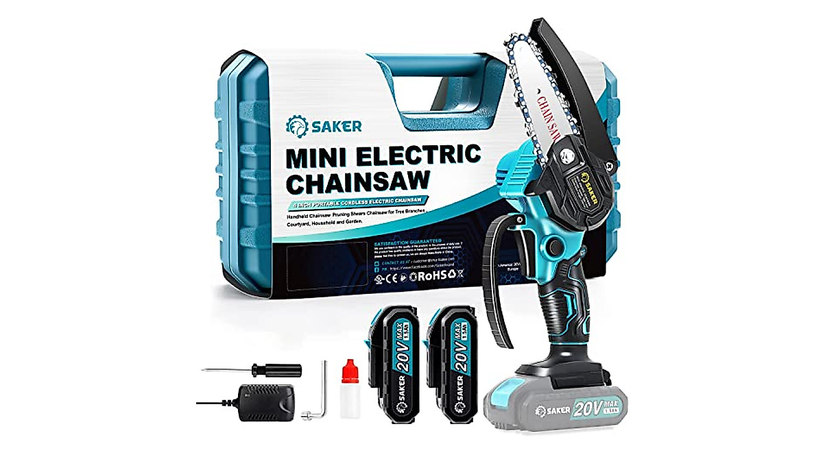 Saker Mini Chainsaw - Portable Cordless Tree Pruner for Garden