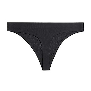 voenxe Seamless Thongs for Women No Show Thong Underwear Women 5-10 Pack (5 pack black, Small)