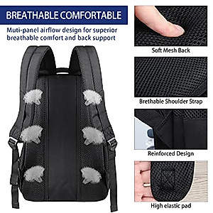 Small Backpack for Women, Small Travel Backpack, Gifts for Women, Small Backpack Men Business Travel Laptop Backpack Men Women Work Nurse, Lightweight Casual Small Black Back Pack 15.6