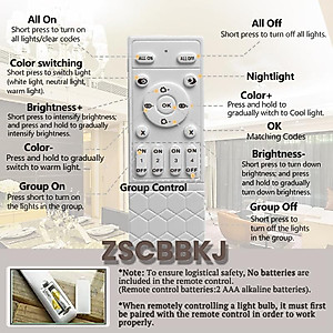ZSCBBKJ E12 Smart Bulbs Dimmable, 7W E12 LED Bulbs with 2.4GHz Remote Control (No Battery), Stepless Dimming (2700K~6500K) & Color Changing (Warm~White) Bulbs (Pack of 4)