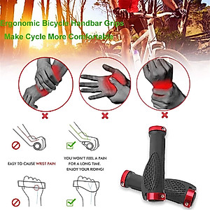 Bicycle Accessories Bicycle Handlebar Grips Skid-Proof MTB Road Cycling Hand Rest Rubber Lock On Bicycle Handlebars Grips Casing Sheath Cycling Part Bike Parts (Color : Blue, Size : A)