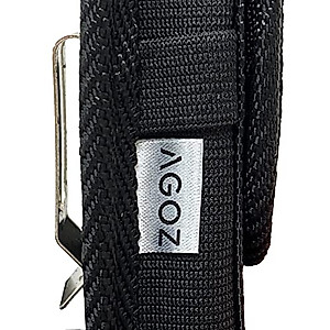 AGOZ Case 7"x3.6"x0.75" for Samsung Galaxy A12, A13, A23, A32, A42, Note 20, S23 Ultra, S22 Ultra, S21 Plus, A71, A02s, A03s Pouch Holster with Belt Loops, Metal Clip (FITS W/OtterBox Defender Cover)