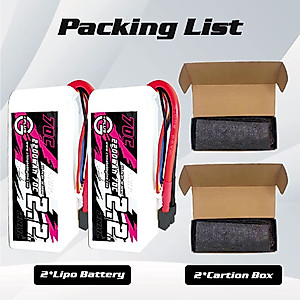 CNHL 4S Lipo Battery 2200mAh 70C 14.8V Soft Case with XT60 Plug for RC Car Airplane Truck Boat Heli Airplane Drone (2 Pack)