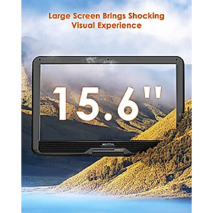 WONNIE 17.9’’ Large Portable DVD/CD Player with 15.6‘’ Swivel Screen, 1366x768 LCD TFT, 6 Hrs 5600mAH Rechargeable Battery, Regions Free, Support USB/SD Card/ Sync TV , High Volume Speaker