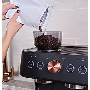 Café Bellissimo Semi Automatic Espresso Machine + Milk Frother | WiFi Connected| Built-In Bean Grinder, 15-Bar Pump & 95-Ounce Water Reservoir | Matte Black, C7CESAS3RD3