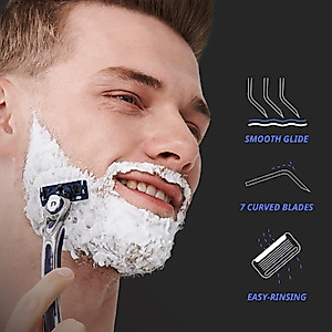 Dorco Pace 7 - World's First and Only Seven Blade Razor - 12 Cartridges (No Handle)