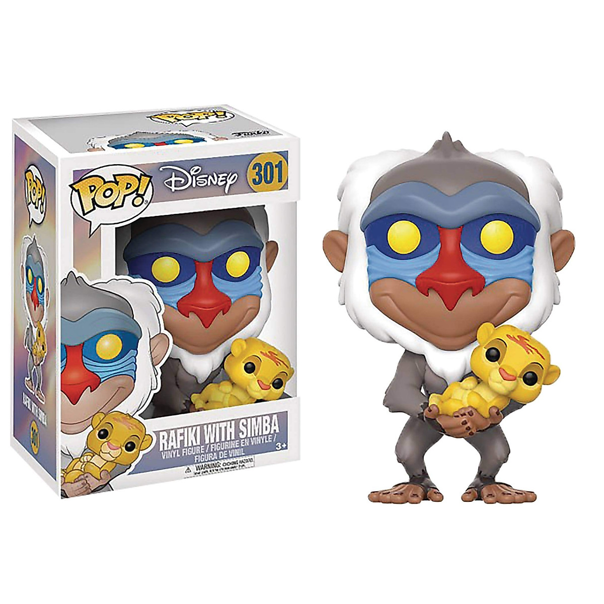 Disney: The Lion King - Rafiki with Simba Funko Pop! Vinyl Figure (Bundled with Compatible Box Protector Case), Multicolored, 3.75 inches