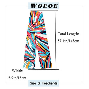 Woeoe African Lace Head Edge Wrap Colorful Pattern Satin Edge Laying Scarves Soft Long Silk Wig Scarf for Women and Girls(Pack of 3)…