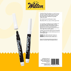 Wilton 609-1192 Black Food Writer Edible Ink Markers, 2 Count (Pack of 1)
