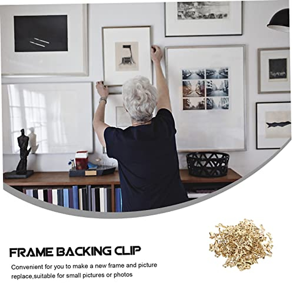 160pcs Photo Frame Turnbuckle Sawtooth Hangers Picture Clips Floater Frames Arts and Crafts Kit Picture Frame Hardware Backing Clips Metal Photo Frame Buckle to Rotate Repair