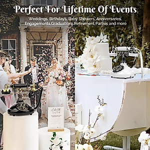 Sangyn Audio Guest Book Wedding Phone Customized Audio Guestbook Phone Vintage Style Audio Message Voicemail for Graduation Retirement Party Birthdays Baby Shower Special Occasions, Black