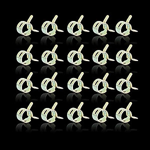 CocoMocart 10-Foot Length Stretchy 1/4 Inch ID Fuel Line+20pcs 2/5" ID Hose Clamps for Kawasaki Kohler Briggs & Stratton Small Engines