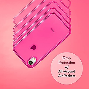 SteepLab Neon Highlighter Case for iPhone XR (6.1" Screen) - The Grippy Jelly Case w/Protective Air Pockets (Eye-Catching Hot Pink)