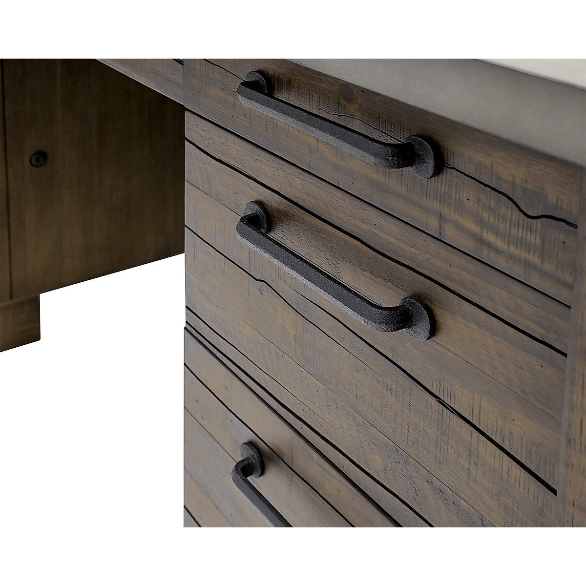 Martin Furniture IMJA680 Double Pedestal Desk, Brown