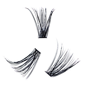 Lash Clusters Extensions 240pcs 40D DIY Eyelash Extension Long Individual Lashes Natural Look Faux Mink Cluster Lashes C Curl Mixed Length (40D-0.07C-9-16mm)