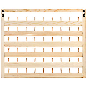 Tosnail 2 Pack 54 Spools Wooden Thread Holder, Large Thread Racks, Wall Mount Thread Storage Organizer for Sewing, Braiding and Embroidery