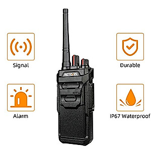 Retevis RT48 IP67 Waterproof Walkie Talkies,2 Way Radios Long Range,with 6 Way Multi Unit Charger,Rugged Two Way Radio for Construction Hotel (6 Pack)