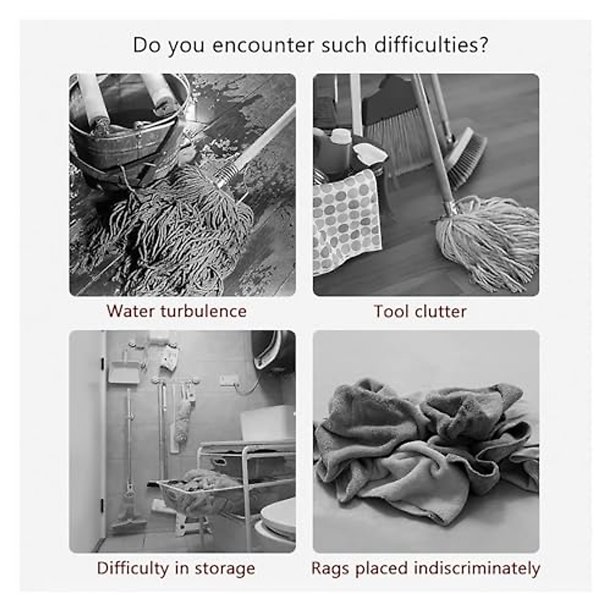 Drainage Rack Movable Hand Trucks Floor-Mounted Rack Broom and Mop Holder Movable Closet Cabinet Mobile Tool Corner Workshop Space for Garden Garage Organizer Kitchen,Restaurant,Business,Garages,Basem