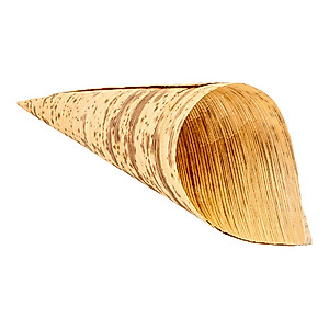 Restaurantware Bamboo Cone, Wooden Food Cone, Bamboo Food Cone - Perfect For Catering, Restaurants & Food Trucks - Medium 2" x 5" - 2.5 oz - 200ct Box - Restaurantware
