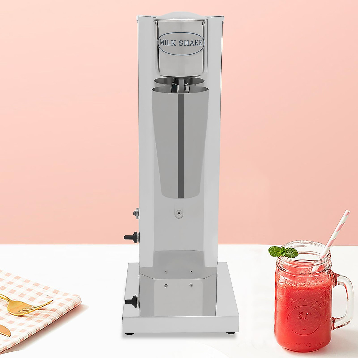 Com Electric Milkshake Drinker 180W Smoothie Blender, Silver