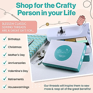 Sewing Thread - 24 Polyester Threads for Hand Stitching, Quilting & Sewing Machine - Set of 1000 yds Per Spool - 20 Colors Plus 2 x White & 2 x Black