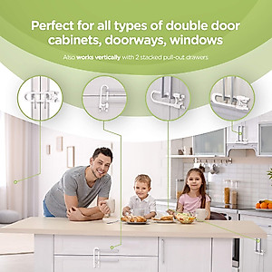 Cabinet Baby Proofing (20 Pack) by Skyla Homes - Magnetic Locks and 3M Adhesive Straps - Easiest Multipurpose No Screws or Tools Needed