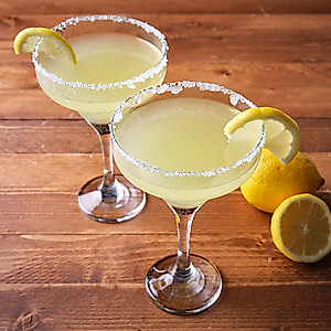 Crystalia Margarita Glasses Set of 4, Cocktail Glasses for Party, 10 ¼ oz Stemmed Classic Cocktail Drinking Glasses for Frozen Drinks or Crushed Iced Drinks