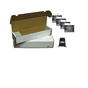 Baseball Card Storage Box, 10 Count - Store up to 8000 Trading Cards, with 40 Dividers
