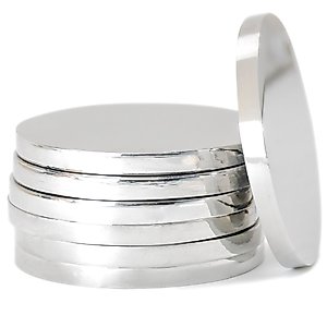 MICAIKEM 10pcs 1.25" Stainless Steel Coin Blanks Disc 3mm Thick Circle Metal Disk Tags Golf Ball Marker Blanks for Engraving and Stamping