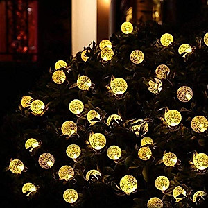 ZBM--ZBM Solar String Light, Outdoor Fairy Lights Waterproof Crystal Ball Decorative Lights for Garden, Terrace, Garden, Home Decorative Lights Luces de hadas