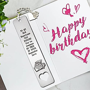 Inspirational Bookmarks for Son, Son Gifts from Mom, Graduation Gift for Son, Bookmark Tassels for Son, Book Lover, Bookworm, Book Accessories, Reading Gifts, Book Gifts-WB48