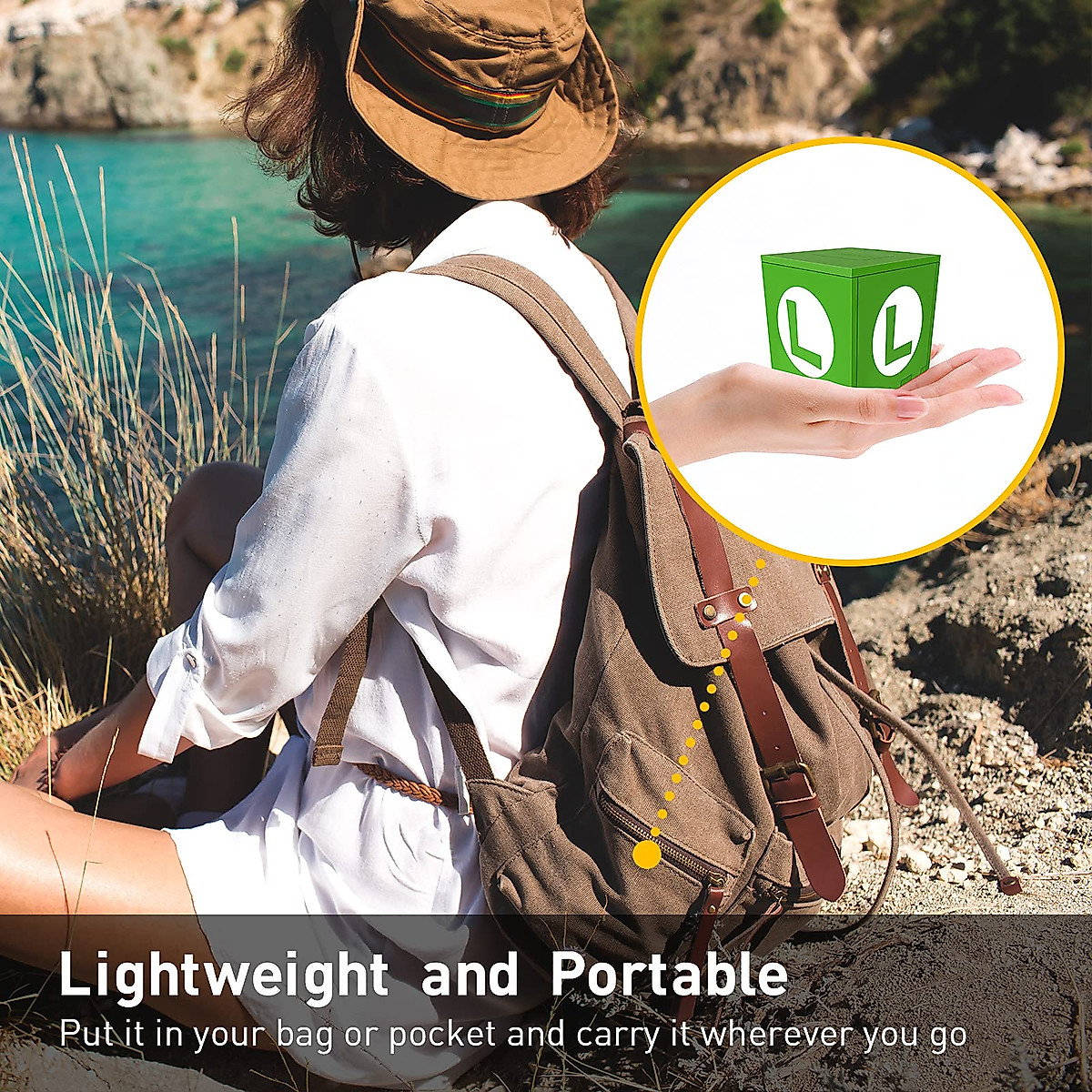 UFOPETIE Game Storage Box for Switch Game Cards Mario Games Cube,Up to 16 Games,Foldable Nintendo Switch Game Card Case Cube Nintendo Switch Game Storage Box-Green L