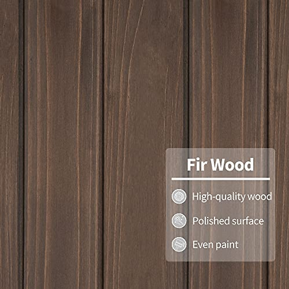 MCombo Outdoor Wood Storage Cabinet, Small Size Garden Cupboard with Door and Shelves, Outside Tools Shed for Patio (30.3"x21.2"x53.9") 0733 (Brown)