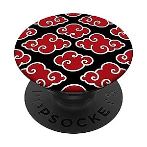 Red Tradition Oriental Cloud Japanese Chinese Pattern PopSockets Standard PopGrip