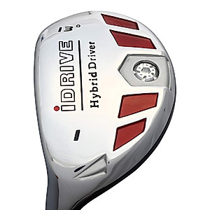 Senior Men's #1 iDrive 13° Driving One Iron Wood Hybrid Driver Left Handed Premium Ultra Forgiving Senior Flex Graphite Shaft Premium Men's Arthritic Grip