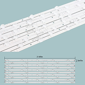 Tendodo (10pcs) LED Backlight Strips for Hisense 58-Inch TV JL.D580A1330-365AS-M_V02 58H6550E 58R6E H58A6100 H58AE6000 H58AE6100 H58AE6100UK HD580S1U02 HD580S1U91 HZ58A55