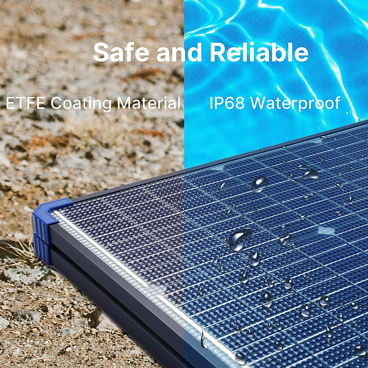 Topunive Portable Solar Panel Foldable 100W 18V PV Module 9BB Bifacial Monocrystalline Solar Cell for Portable Power Station Solar Generator Camping Emergencies Outdoor Garden