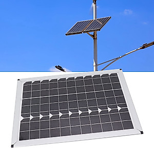 Cryfokt 100W Solar Panel Kit, Monocrystalline Solar Module with Waterproof 20A 12V 24V Controller, Lightweight and Portable Solar Charger for Car Camping