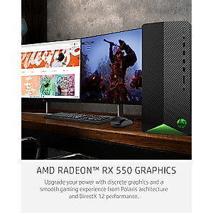 HP Newest Pavilion Gaming Desktop Computer, AMD 6-Core Ryzen 5 5600G Processor AMD Radeon RX5500 4 GB, 16GB RAM, 1TB PCIe NVMe SSD,Mouse and Keyboard, Win 11 Home.w/ELMTech