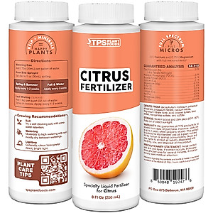 Citrus Fertilizer for All Citrus and Fruiting Trees, Liquid Plant Food 8 oz (250mL)