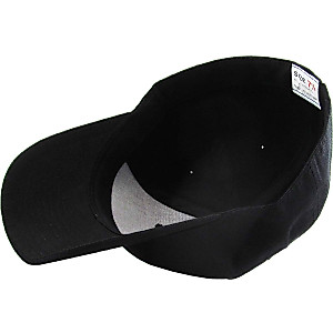 KBY-Fitted BLK (7 5/8) Plain Blank Curved Brim Fitted Baseball Cap Hat Unisex