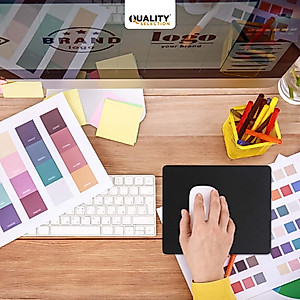 Quality Selection Mouse Pad Superb for Computer & Laptop, Non-Slip Rubber Base Mousepad, Mouse Pads for Home, Office & Gaming 7.75 x 9.25 in, Black