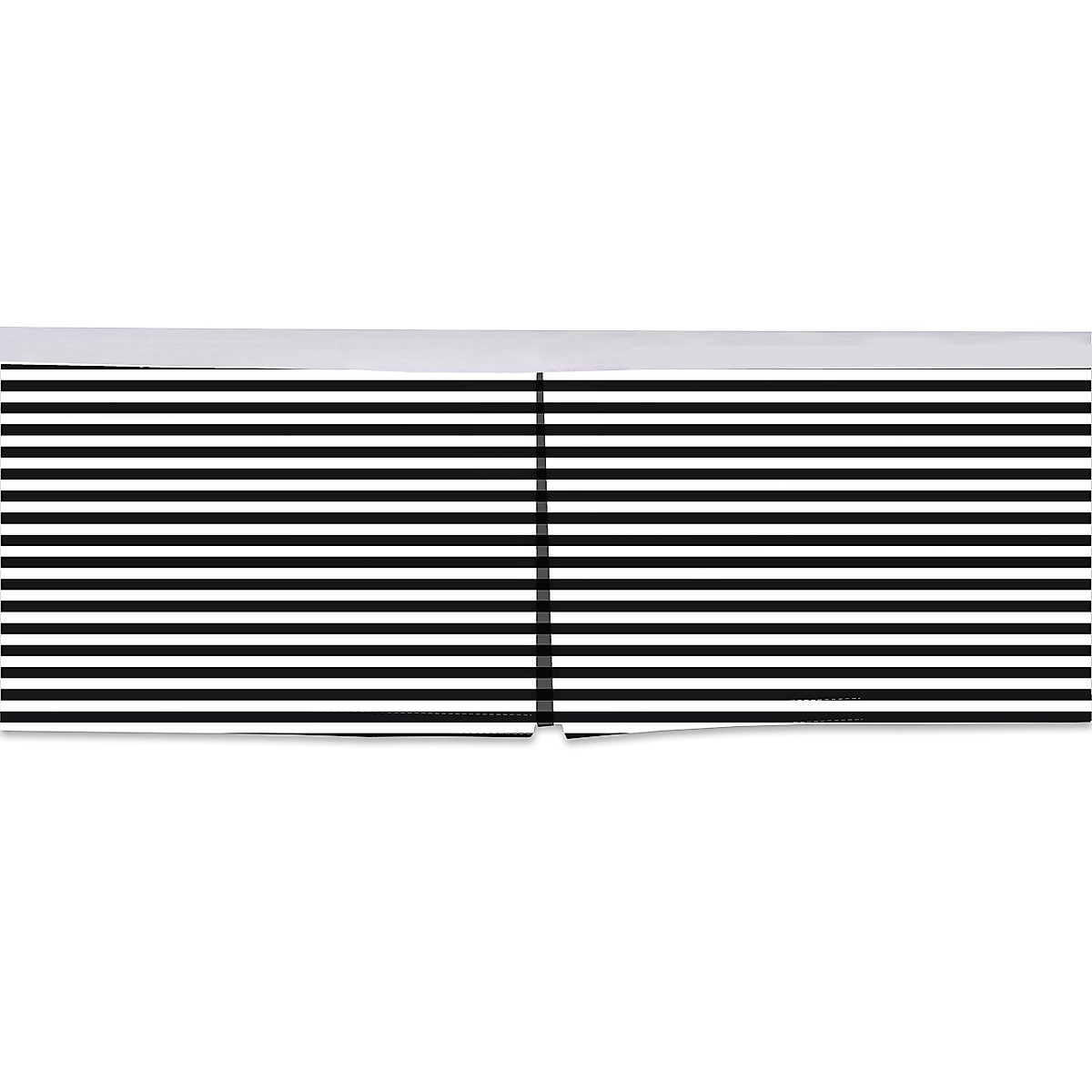 Bacati - Pin Stripes Cotton Crib Skirt 100% Cotton Percale with 13 inch Drop for US Standard Crib (Black)