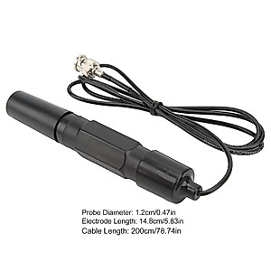 ORP 201H Probe Electrode Replaceable BNC Socket Probe for ORP Tester Meter Controller (2M)