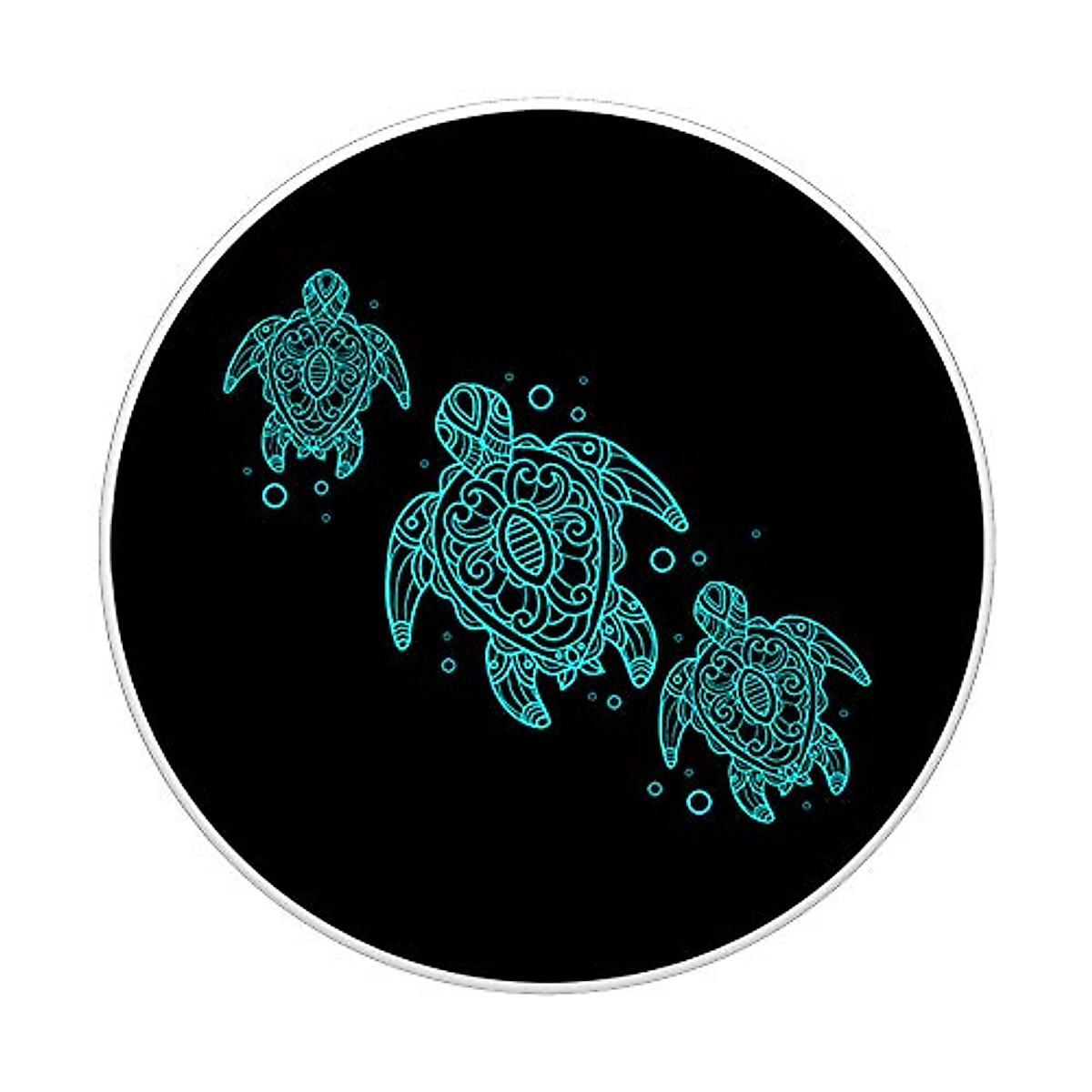 Vintage Ocean Creature Sea Animal Pet Zoo Tribal Turtle PopSockets PopGrip: Swappable Grip for Phones & Tablets