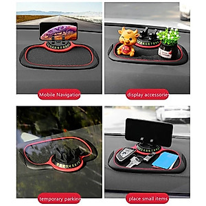 2024 New Multifunction Car Anti-Slip Mat Auto Phone Holder,Multi Function Phone Holder for Car,Anti-Slip Mat Auto Phone Holder,Universal Multifunction Car Dashboard Mat with Phone Holder in Car (B)