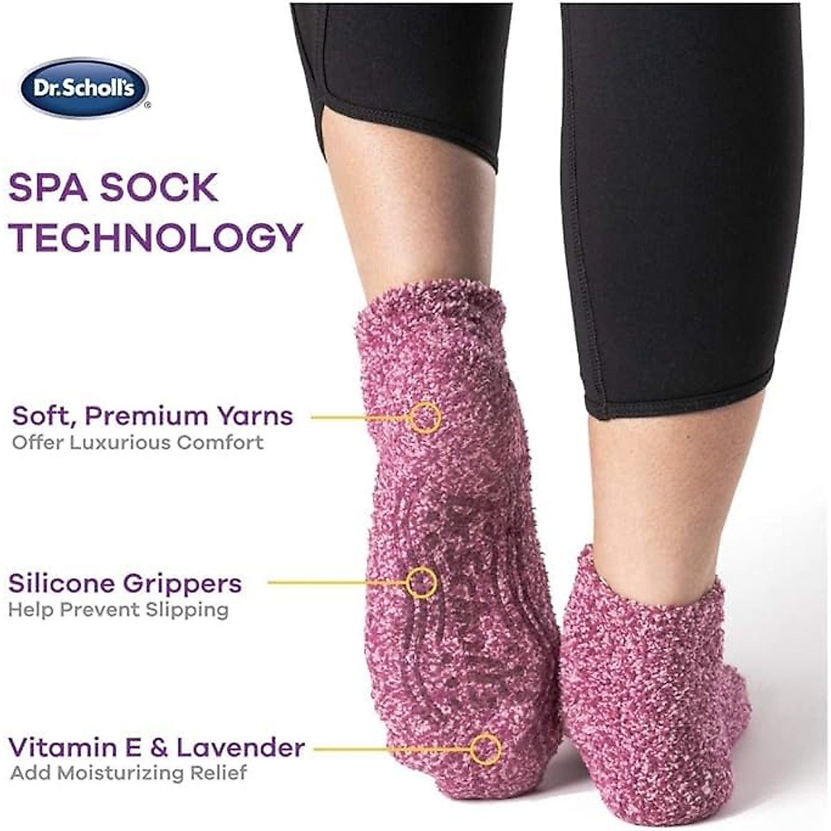 Dr. Scholl's Women's 2 Pack Advanced Relief Ankle Socks with BlisterGuard, White, Shoe Size: 8-20
